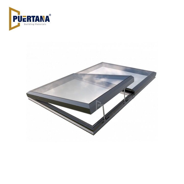 Electric Aluminum Flat Roof Skylight Rooflight Windows | Aluminum ... Electric Aluminum Flat Roof Skylight Rooflight Windows | Aluminum ...